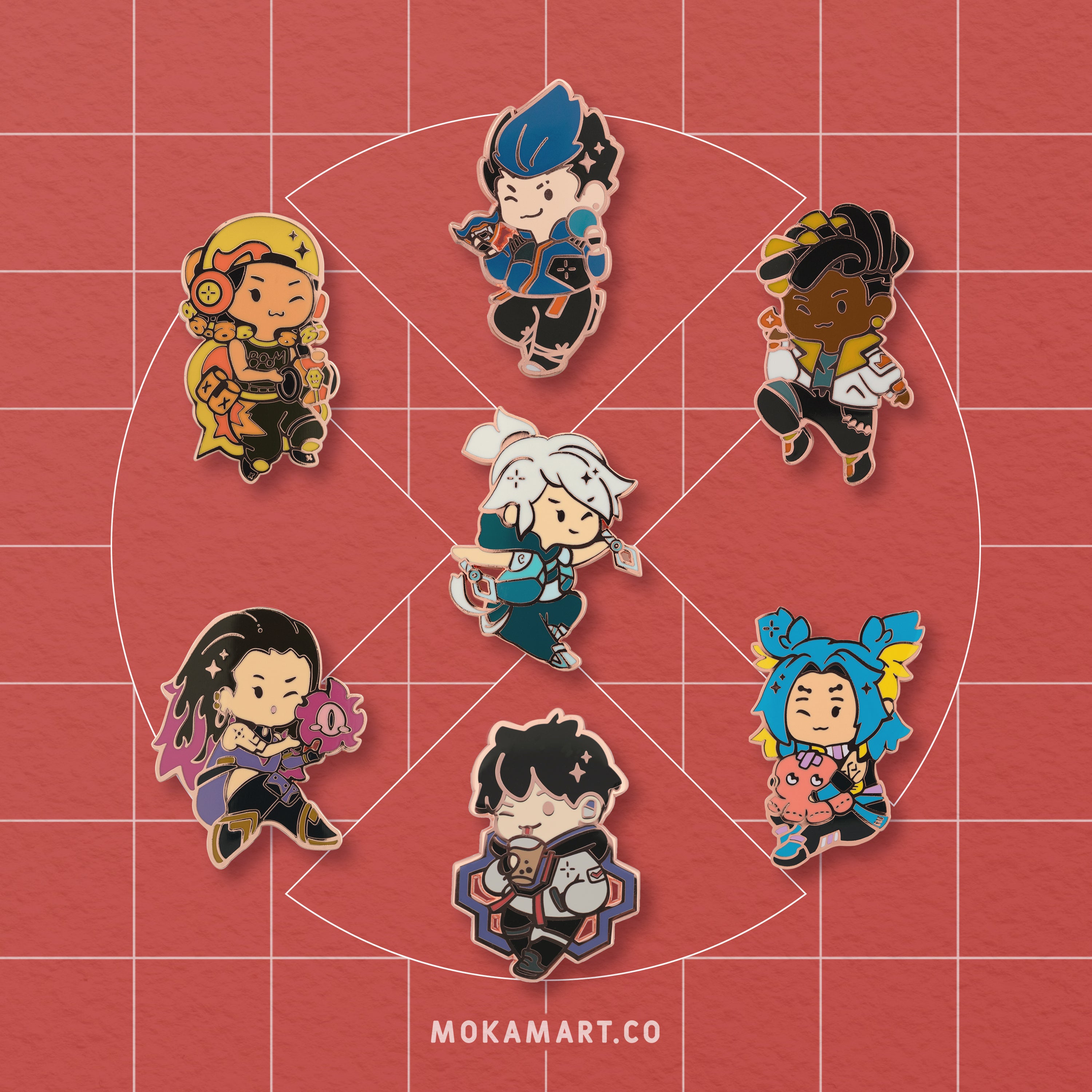 Valorant Duelists - Baby Valor Hard Enamel Pin Collection – Moka Mart